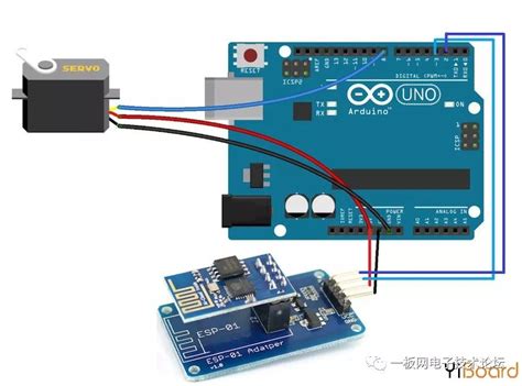control servo motor via web using arduino and esp8266 boardor