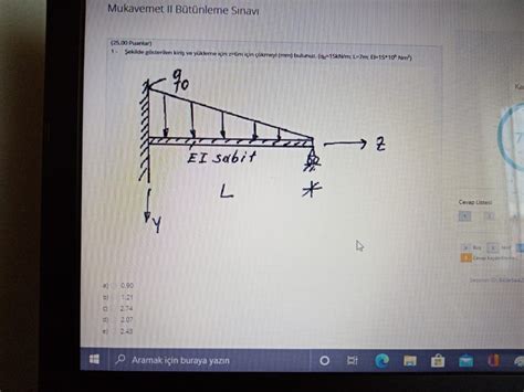 Solved For The Beam And Loading Shown In The Figure Find The Chegg