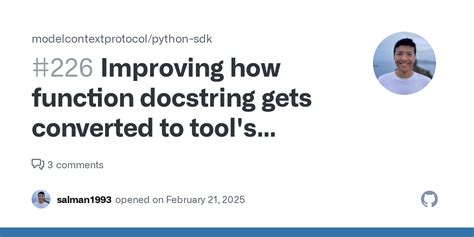 Improving How Function Docstring Gets Converted To Tools Jsonschema