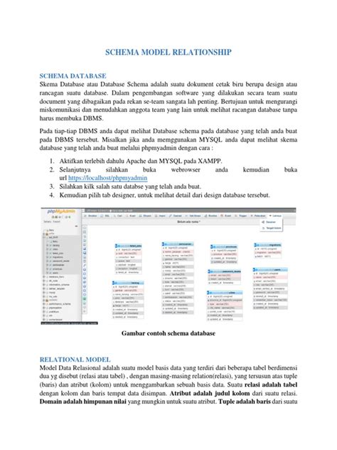 Schema Model Relationship Pdf