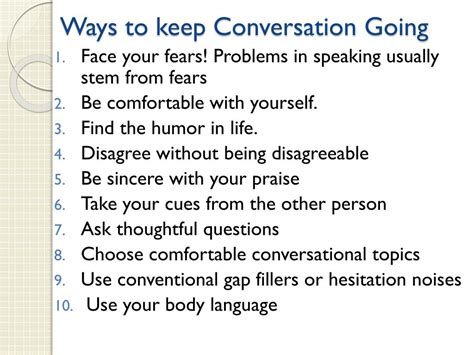 PPT - CONVERSATION SKILLS PowerPoint Presentation, free download - ID:2564564