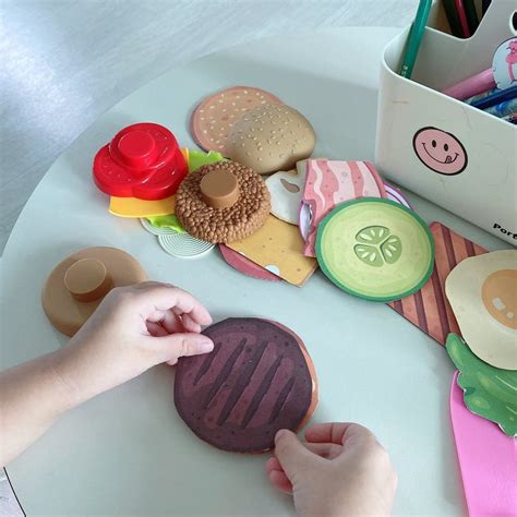 햄버거 가게 만들기 종이 요리 놀이 도안 나눔 네이버 블로그