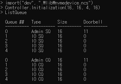 NVMeConsole NVMe Controller Initialization Lalla Soft