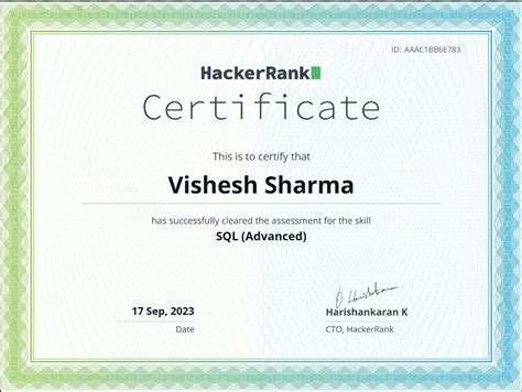Vishesh Sharma On Linkedin Sql Advancedcertification