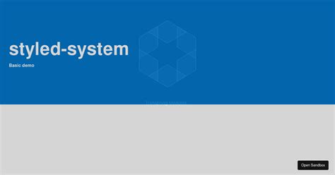 styled system basic demo codesandbox