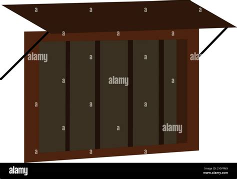 Window Design With Perspective Window Vector Illustrationasian Window With Shed Graphic Design