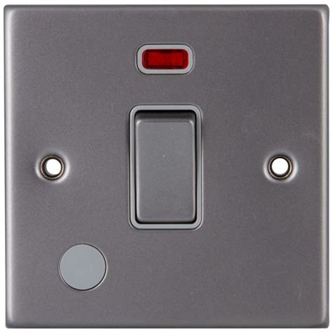 A DP Switch Neon Flex Outlet Grey Insert Gunmetal M Electrical