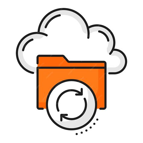 Premium Vector Color Database Network Server Cloud Storage Icon