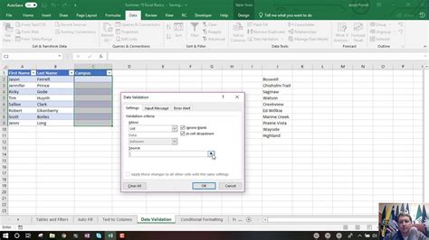 Excel Data Validation YouTube