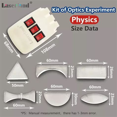 Magnetic Physics Optical Optics Experiment Kit Linear Light Reflector Refraction Prism Concave