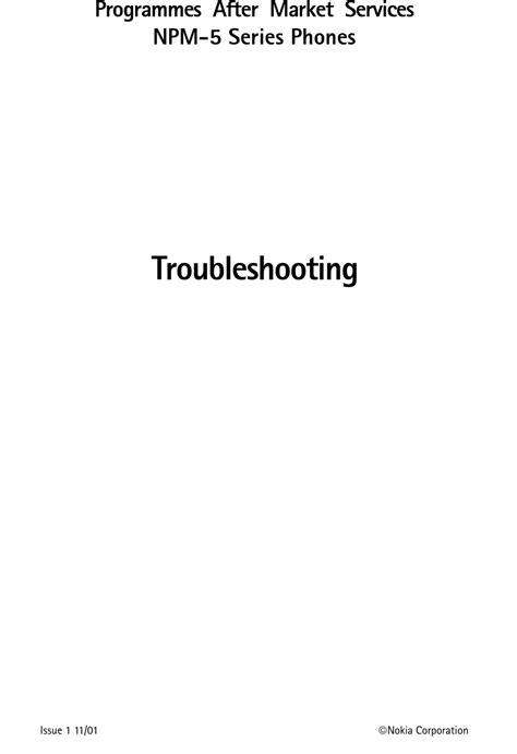 Nokia 5510 Troubleshooting Manual Pdf Download Manualslib