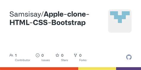 Github Samsisayapple Clone Html Css Bootstrap