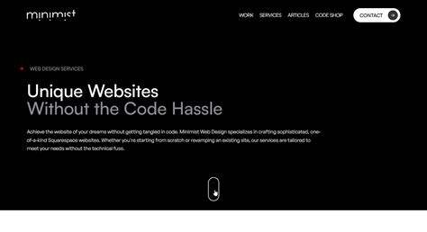 Add A Scroll Down Indicator To Your Squarespace Website — Minimist Web