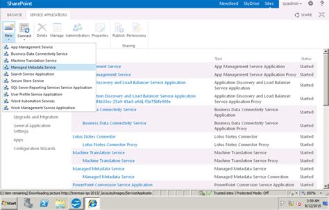 Managed Metadata Service Application In Sharepoint 2013