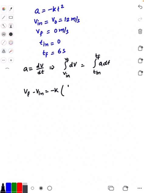 solved the acceleration of a particle is given by a k t 2 where a is