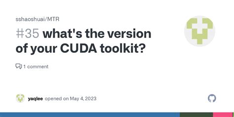 What S The Version Of Your CUDA Toolkit Issue Sshaoshuai MTR GitHub