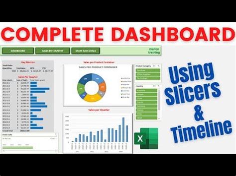 How To Create An Excel Dashboard Using Slicers And Timeline