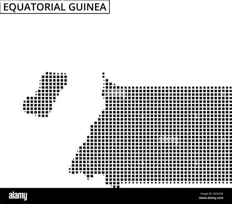 The Graphic Showcases The Outline Of Equatorial Guinea Emphasizing Its Distinctive Shape And