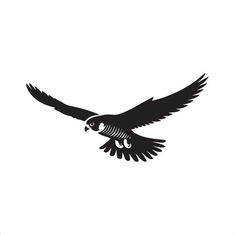 Peregrine Falcon Silhouette Bird Logo A Peregrine Falcon Soaring