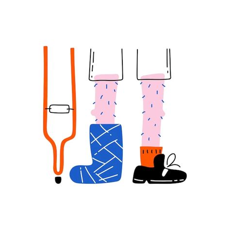Leg Fracture Premium Vector