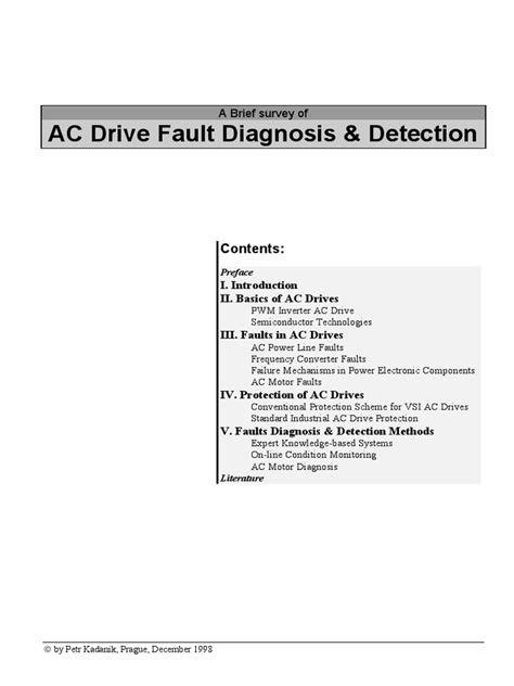 Article A Brief Survey Of Ac Drive Fault Diagnosis And Detection Pdf