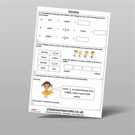 Year 4 Measure In Kilometres And Metres Reasoning And Problem Solving Resource Classroom Secrets