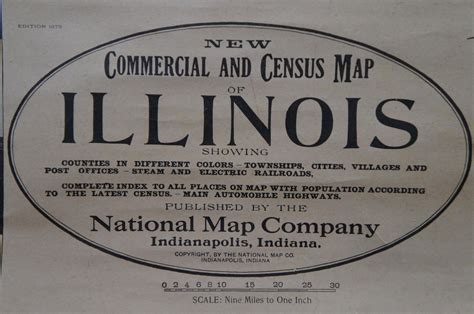 Antique Chicago Illinois National Map Commercial Rollup Classroom Census Map 47 For Sale At 1stdibs
