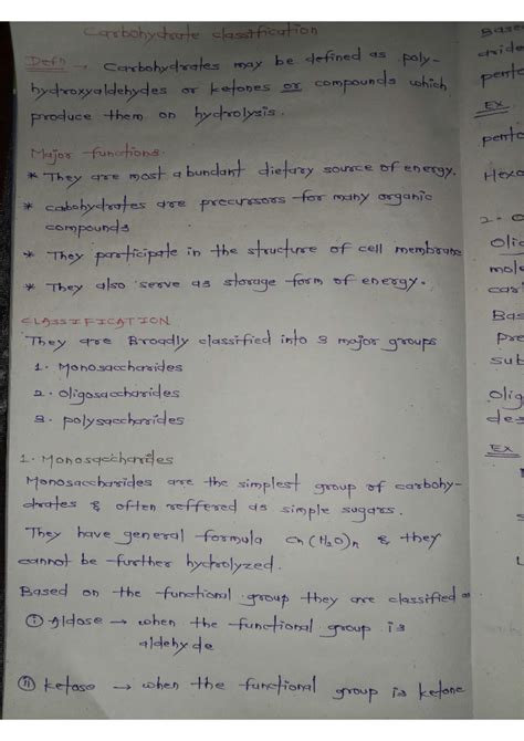 SOLUTION Carbohydrates Classification Studypool