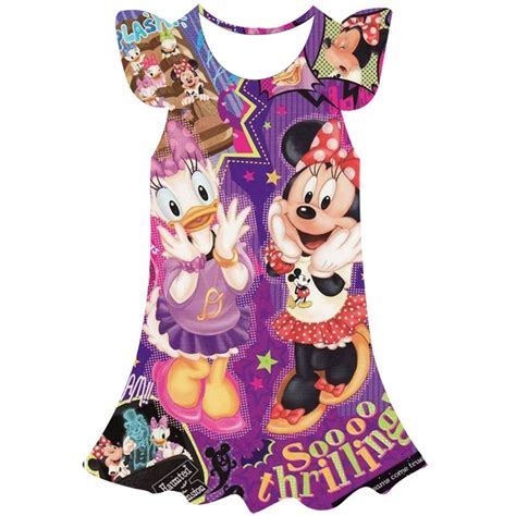 Verano Disney Nuevo Estilo Niños Mickey Mouse Vestido Ropa Princesa