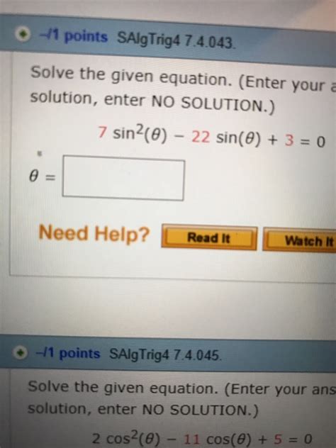 Solved 0 1 Points I Previous Answers Salgtrig4 7 4 013