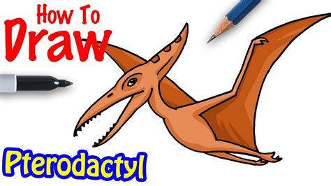 How To Draw A Pterodactyl Youtube