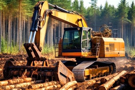 Premium Ai Image Soil Erosion Logging Equipment Accelerates Soil
