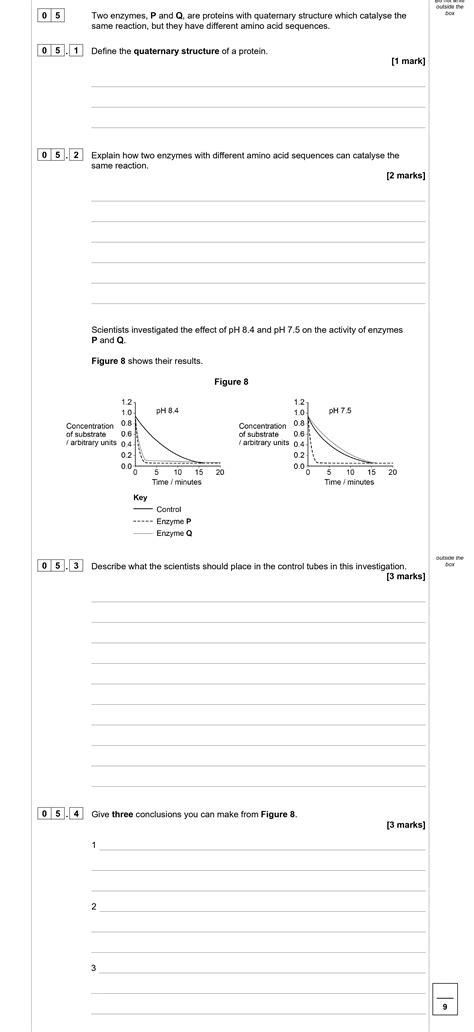 A Level Aqa Biology Skeletal Muscles Two Enzymes P And Q Are Protei