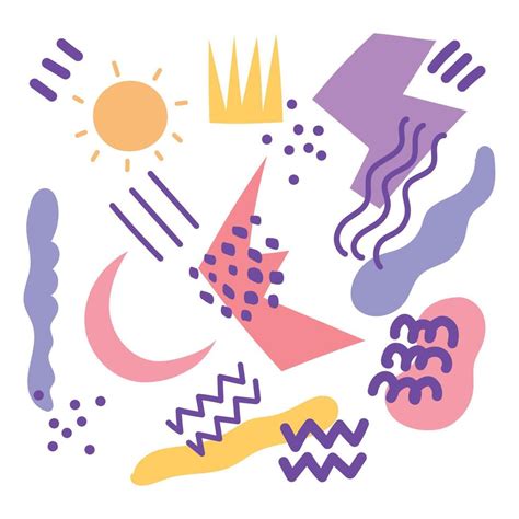 Seamless Pattern Hand Drawn Objects Abstract Shapes Background 13651211 Vector Art At Vecteezy