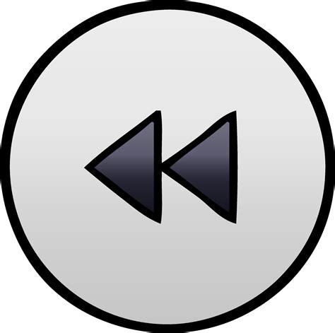 Gradient Shaded Cartoon Rewind Button 11686046 Vector Art At Vecteezy