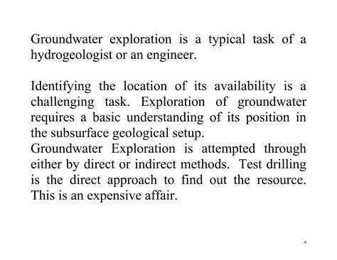 Groundwater Exploration Methods Pdf