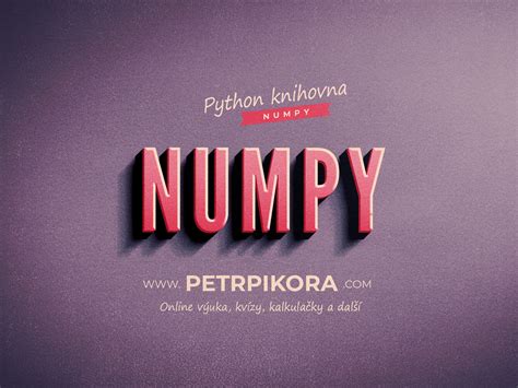 Numpy Knihovna Pro Python
