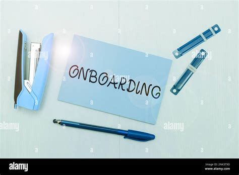 Conceptual Caption Onboarding Business Showcase Action Process Of Integrating A New Employee
