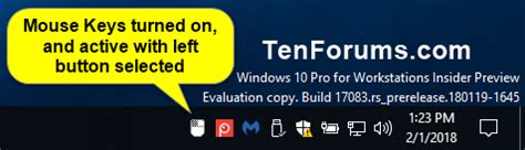 How To Turn On And Off Mouse Keys In Windows Tutorials