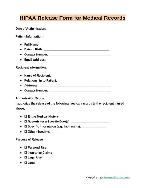 Free 11 Sample Hipaa Forms In Pdf Ms Word