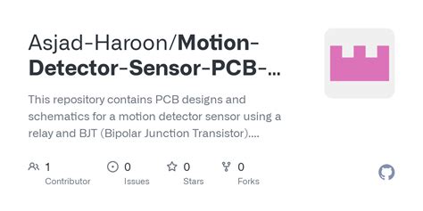 Github Asjad Haroonmotion Detector Sensor Pcb Design This Repository Contains Pcb Designs