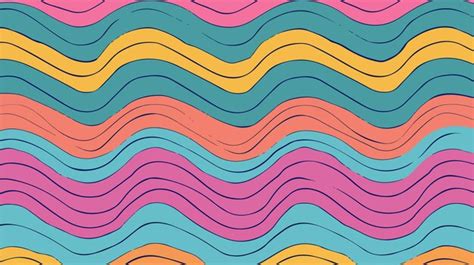 Abstract Wavy Lines Seamless Pattern Vector Background Premium Ai