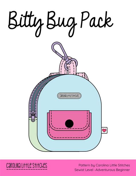 Bitty Bug Pack Sewing Pattern Backpack Pattern Sewing Sewing Patterns Bitty