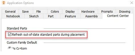 no standard components exist in this assembly when trying to refresh