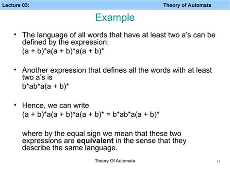 Lec 03 Regular Expressionpptlec 01 Introductionlec 01 Introductionlec