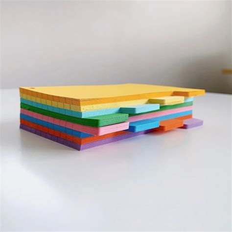 Badu Bg Индексни карти с 4 цвята Ревизионни карти Флашкарти за вземане