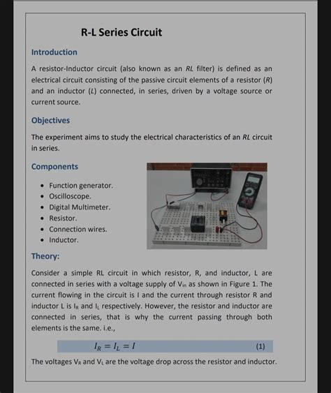 solved r l series circuit introduction a resistor inductor
