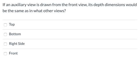 Solved Identify The Correct Auxiliary View Top Front If