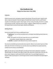 Mineral Identification Guide Tools And Techniques Course Hero