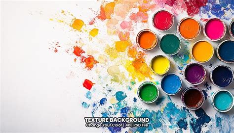 수채화 스플래시 컬러 텍스처 배경 프리미엄 Ai 생성 Psd